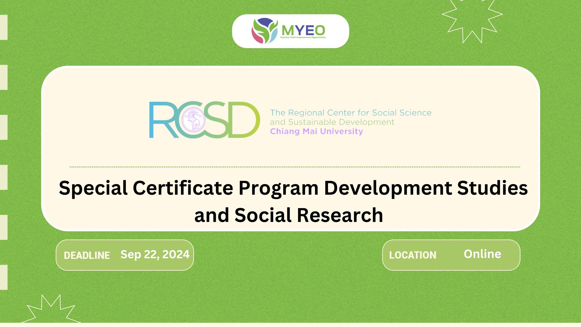 Special Certificate Program Development Studies and Social Research ...