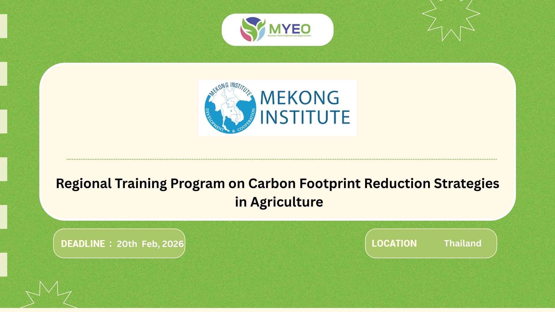 Regional Training Program on Carbon Footprint Reduction Strategies in ...